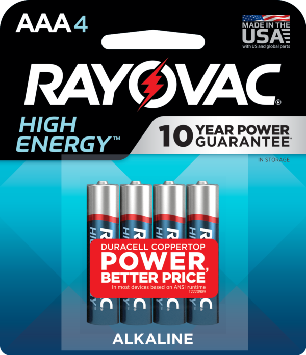 AAA HIGH ENERGY™ Alkaline Batteries - Rayovac